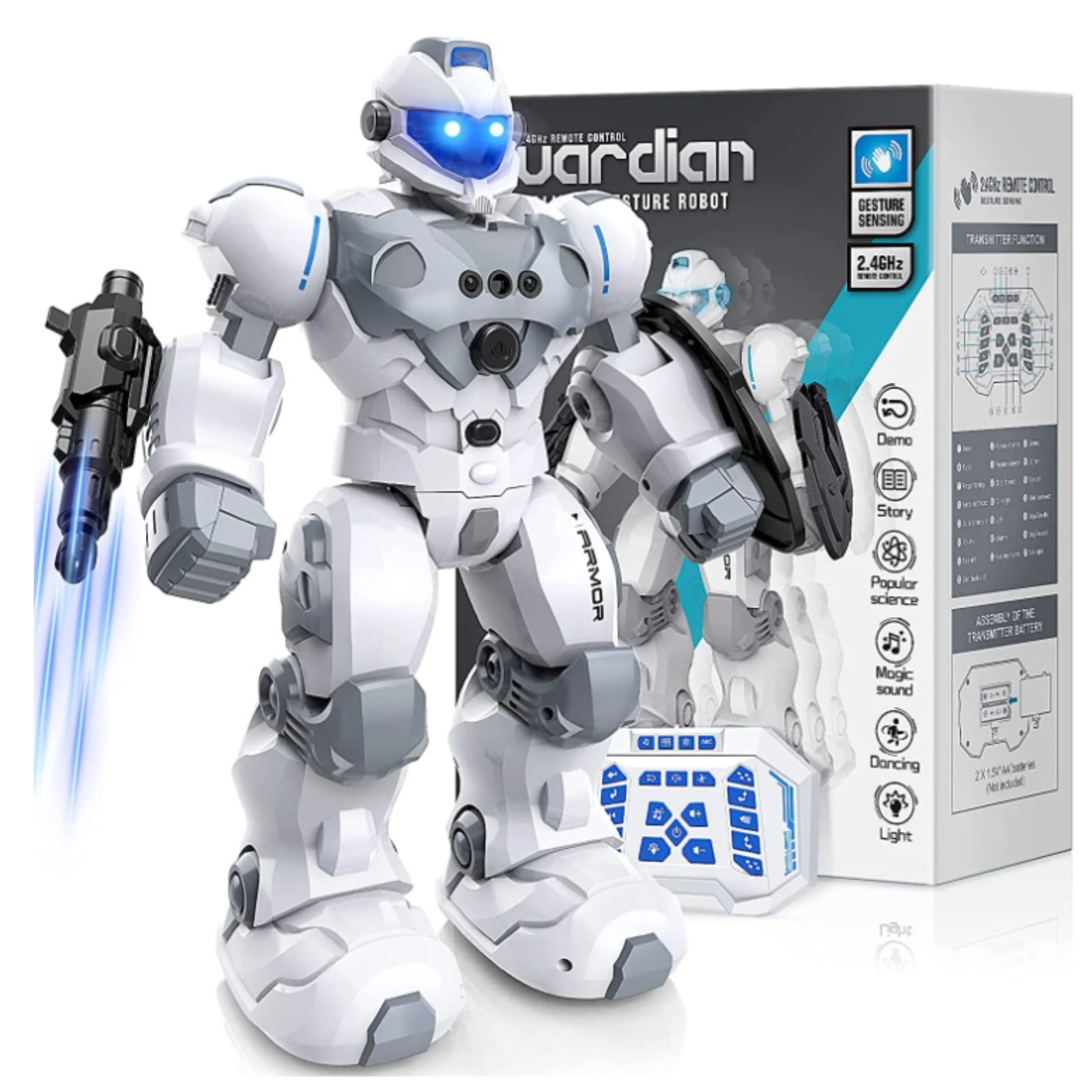 RC Robot Toys For Kids Large Programmable Remote Walking Dancing Robot ...