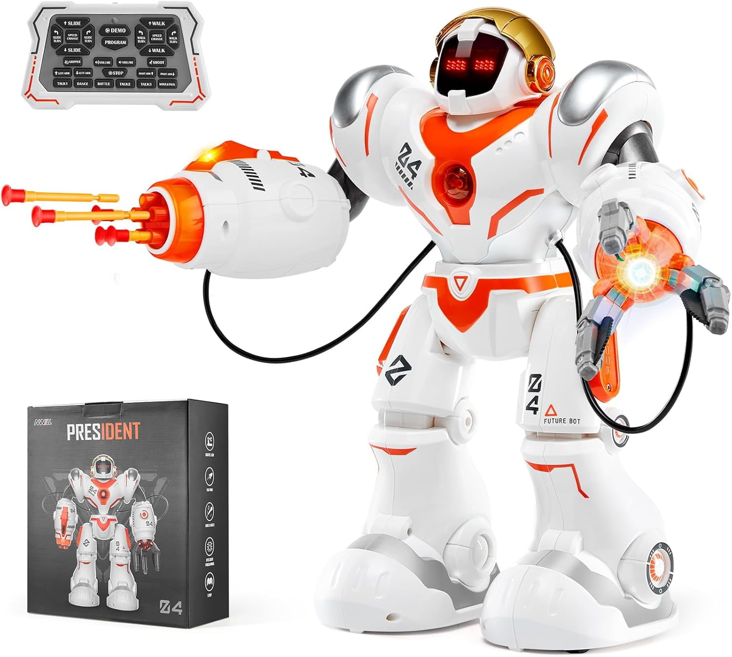 RC Robot Toys for Kids, Battle Mode Programmable Remote Control Smart ...
