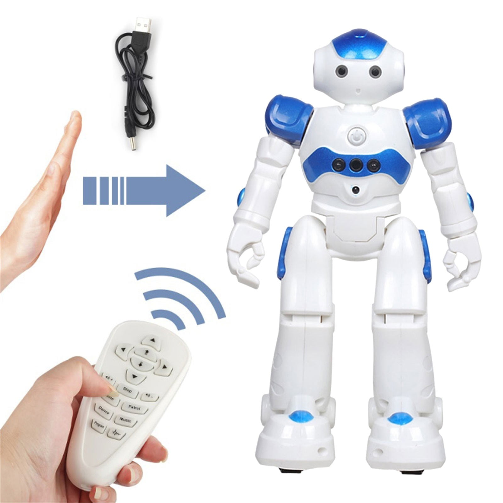 RC Robot Toys, Rechargeable Gesture Sensing Intelligent Programmable Smart Robot Toys for Kids 3 ...