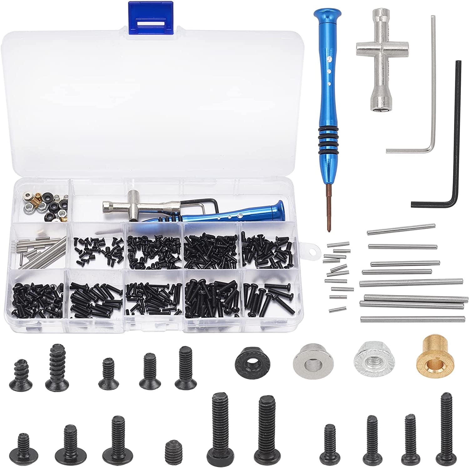 RC Screws Kit Repair Tool M2 M2.5 M3 Screws Bolt & Nuts Set Allen ...