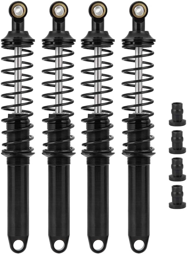 RC Shocks Absorber Black 110mm CNC Aluminum for 1/10 RC Crawlers TRX4 ...
