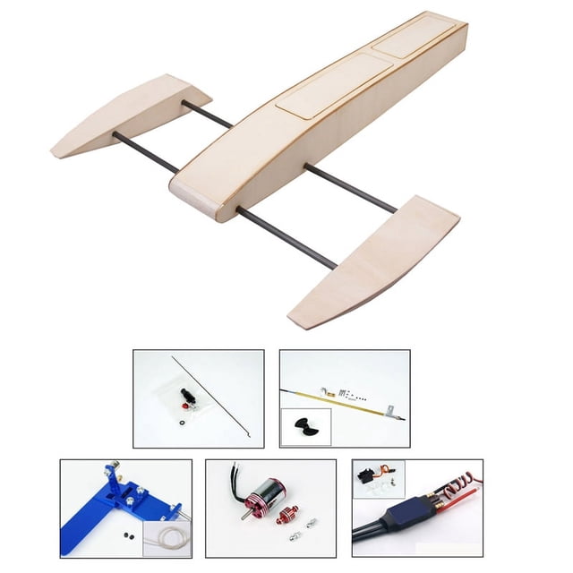 RC Speed Boat Wooden Sponson Outrigger Shrimp Model Kits Radio Remote ...