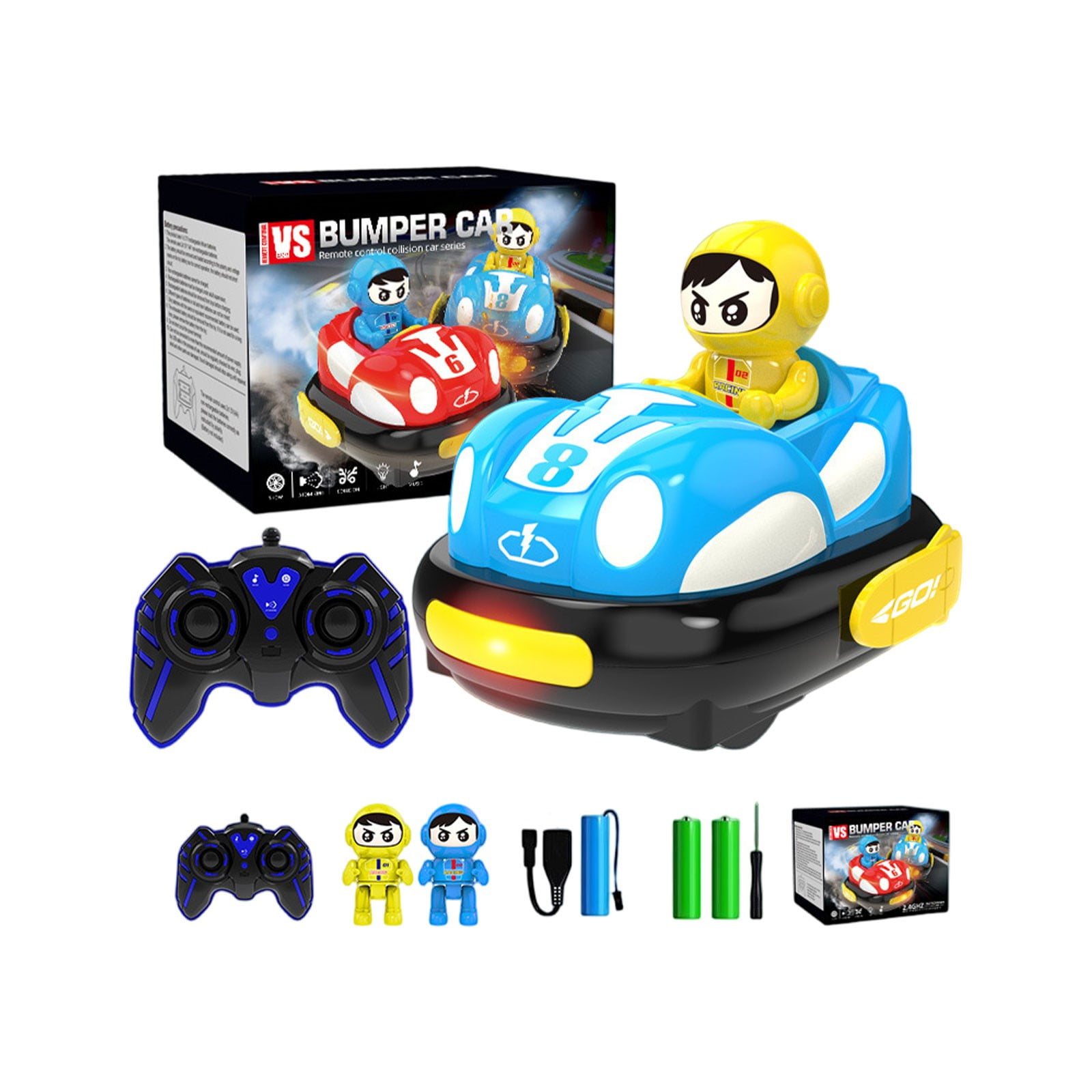 RC Speed Bumper Cars for Kids Boys, Mini Remote Controlled Ejector ...