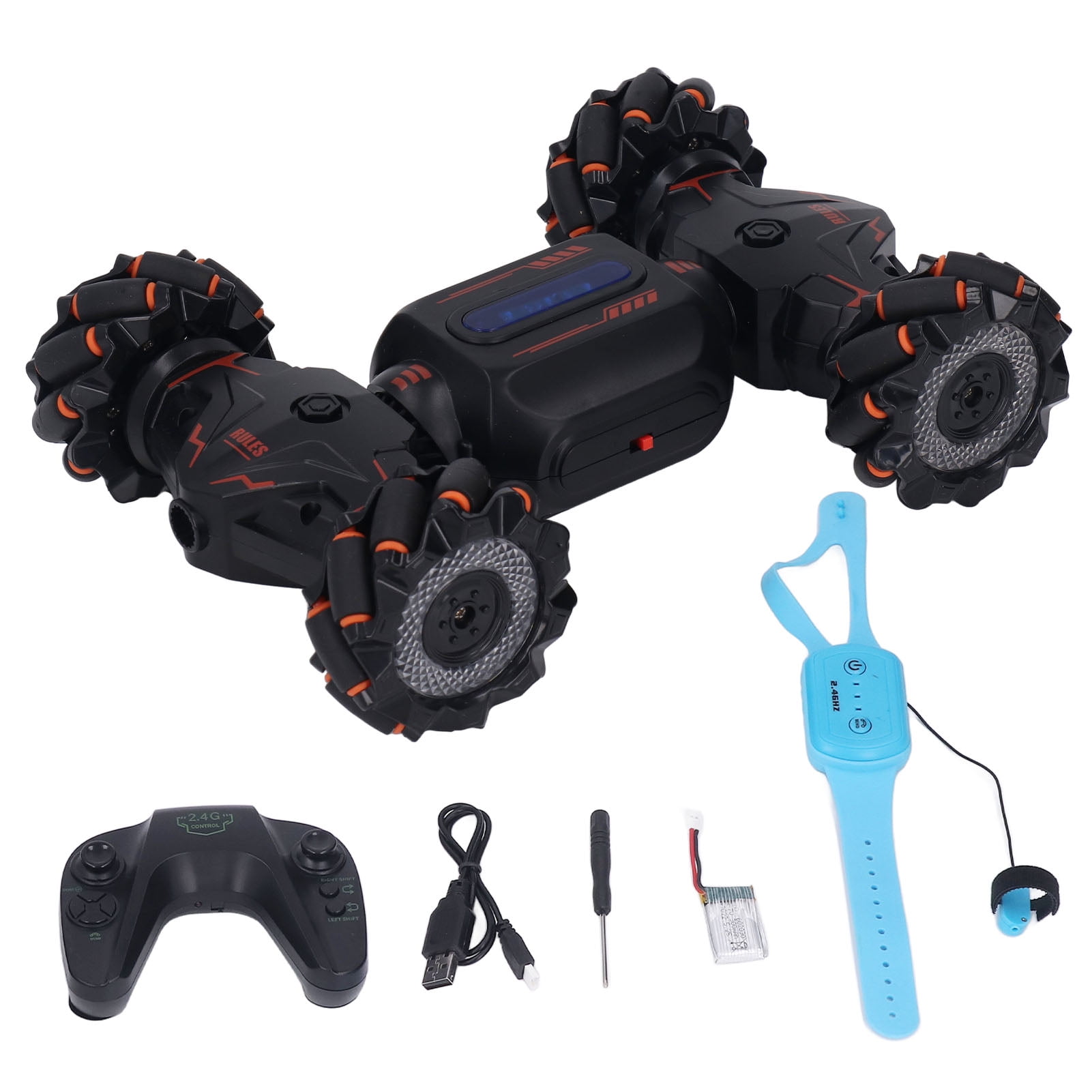 RC Stunt Car 2.4G Remote Control Gesture Sensor Toy 2 Sided Rotating ...