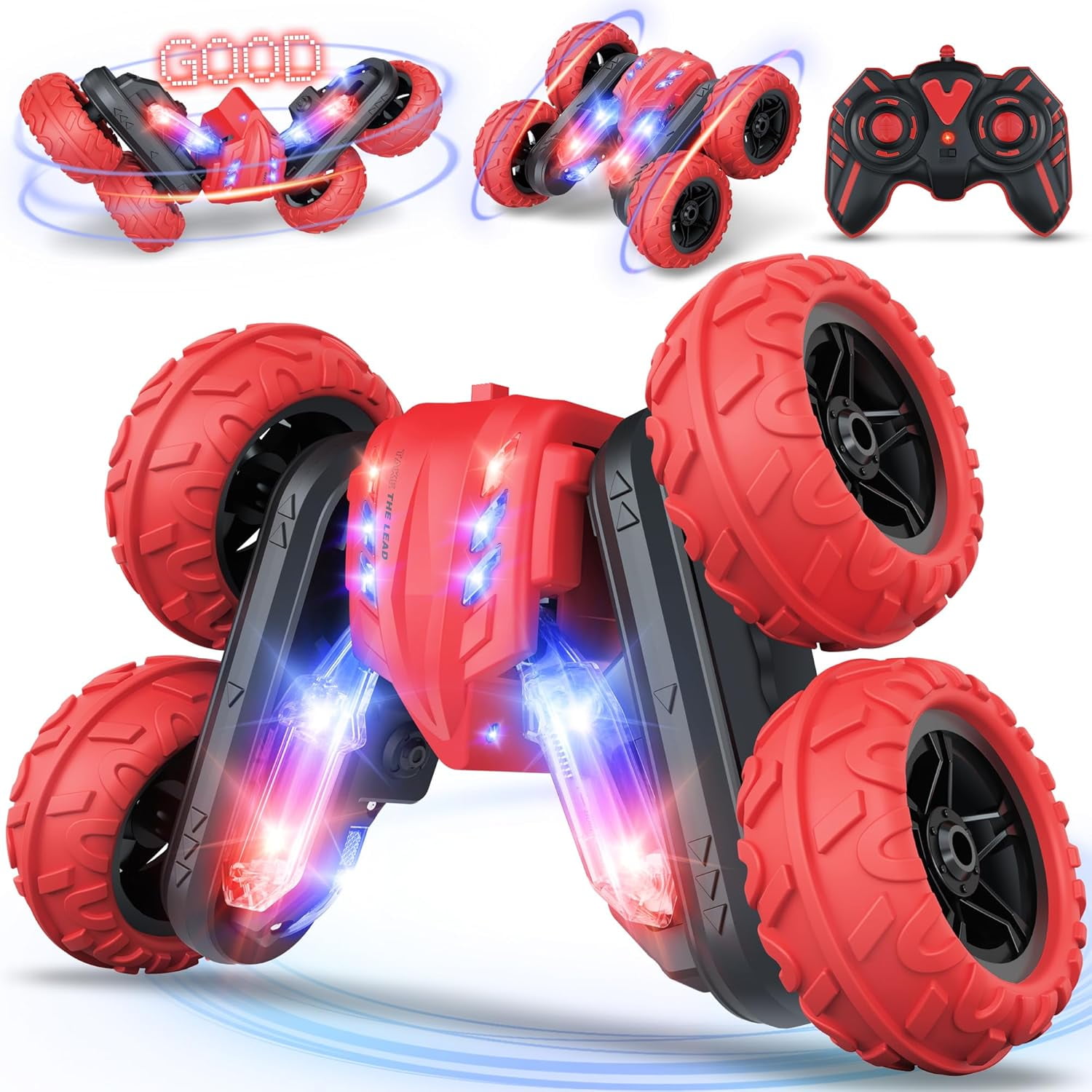 RC Stunt Car 2.4Ghz with Double Sided 360-degree Flips - Rechargeable ...