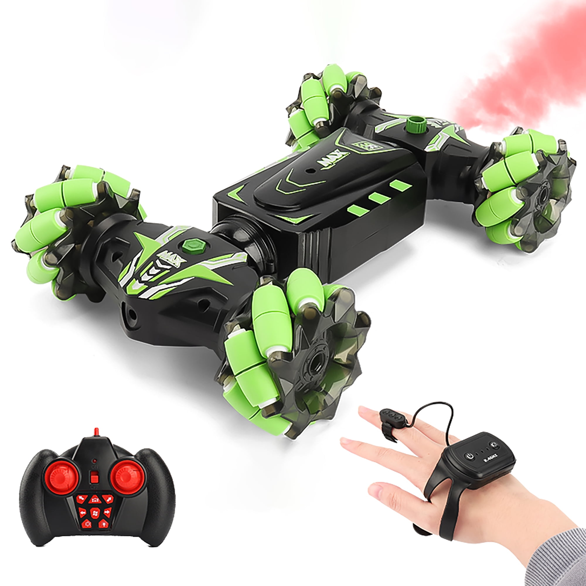 RC Stunt Car,4WD 2.4GHz Remote Control Car with Gesture Sensor,Monster Truck with Lights Spray ...