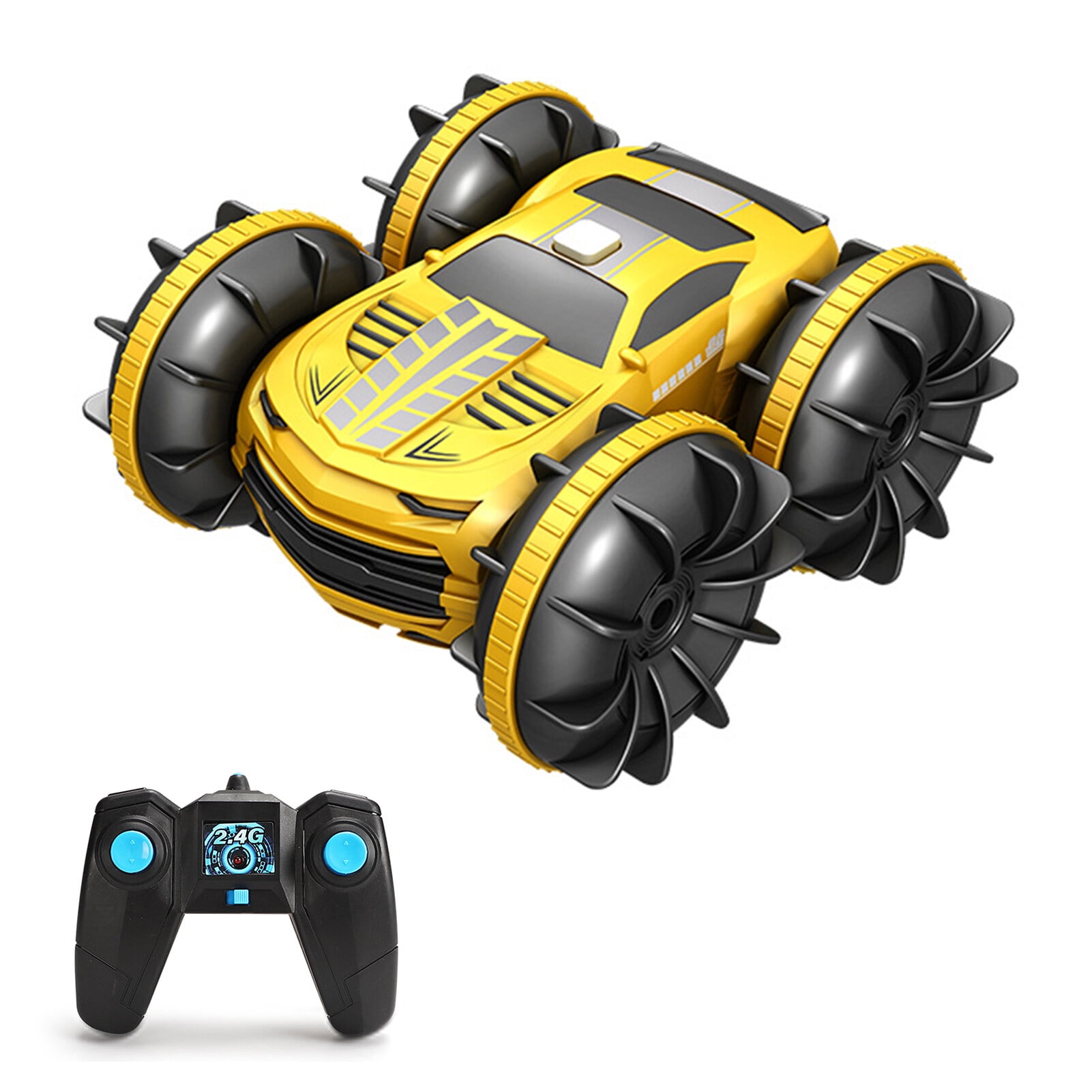RC Stunt Car Double-sided Car Amphibious RC Car for Kids 2 in 1 RC Boat ...