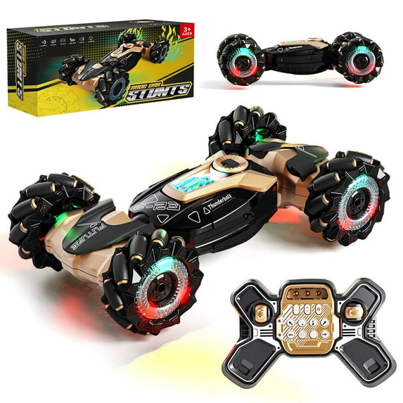 RC Stunt Car with Lights & Music for Kids, 2.4GHz Remote Control Car ...