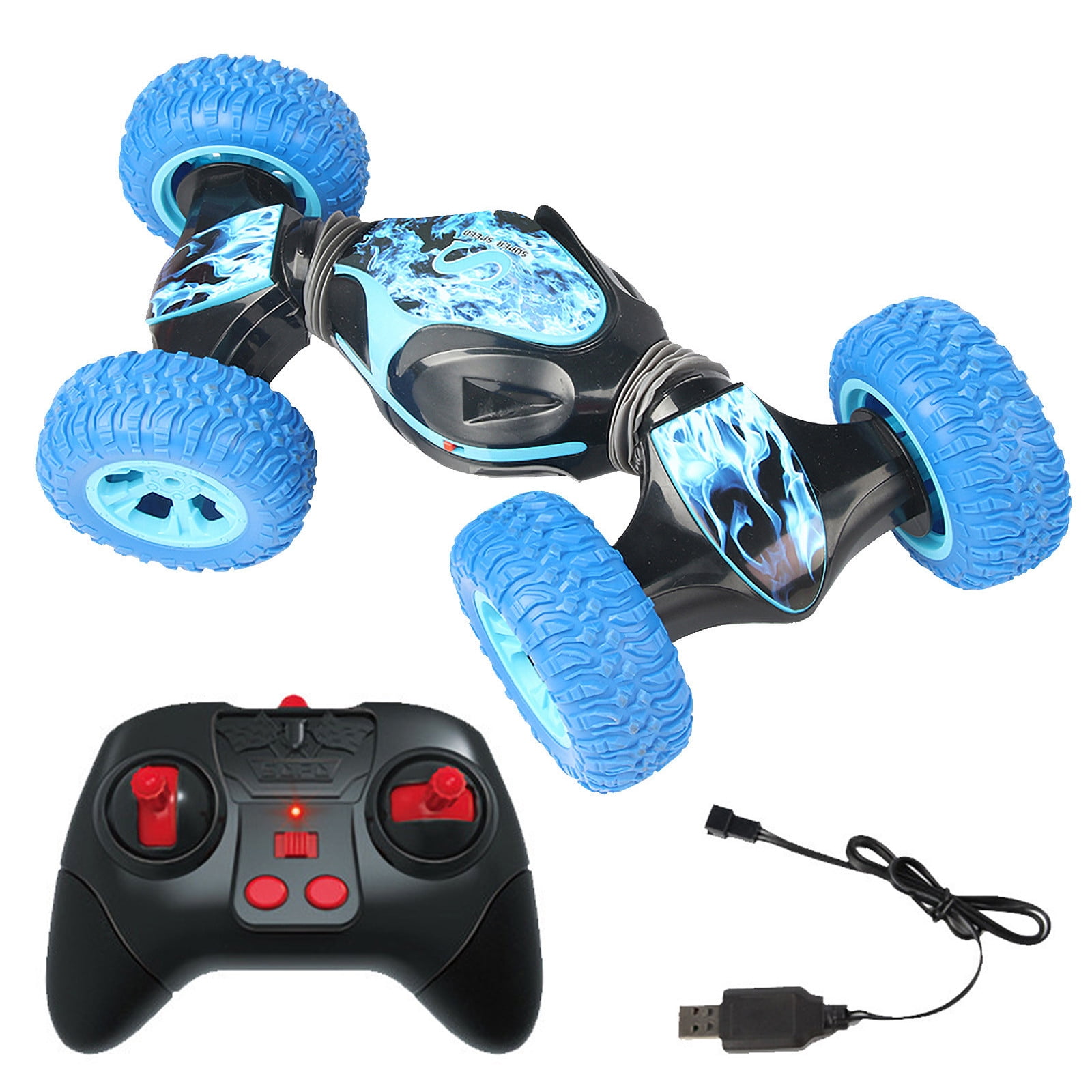 RC Stunt Cars, Remote Control Car 2.4Ghz Stunt Car with Double Sided 360-degree Flips Rotating ...