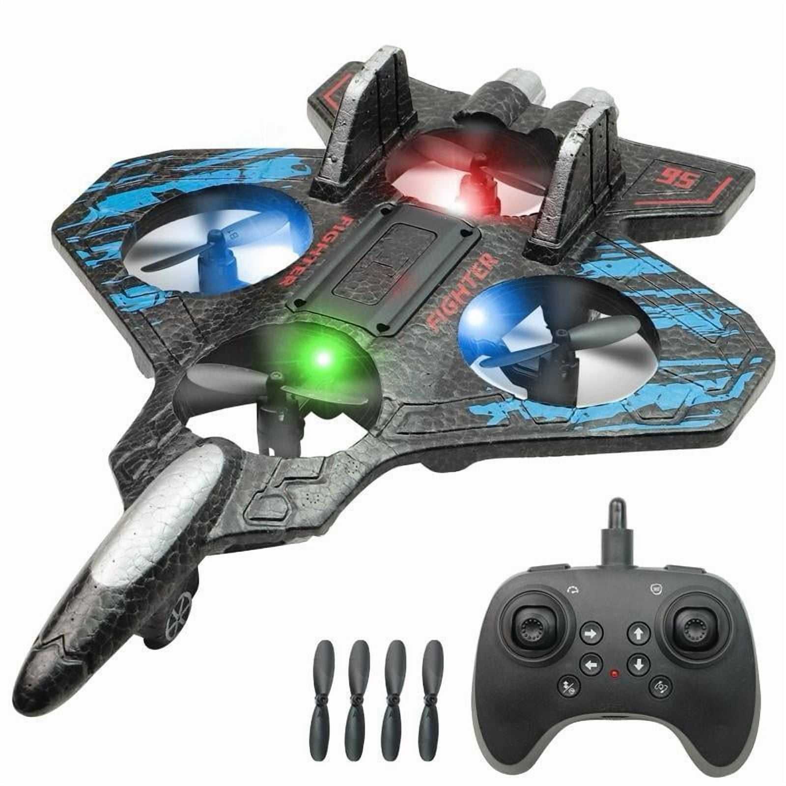 RC Stunt Fighter Jet Toy for Kids with 360° Flips & LED Lights | Easy ...