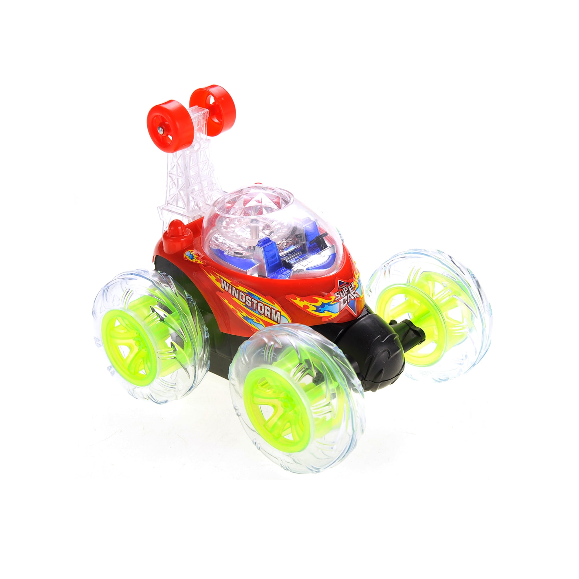 RC Stunt Twister Car w/ Light Music (Red) - Walmart.com