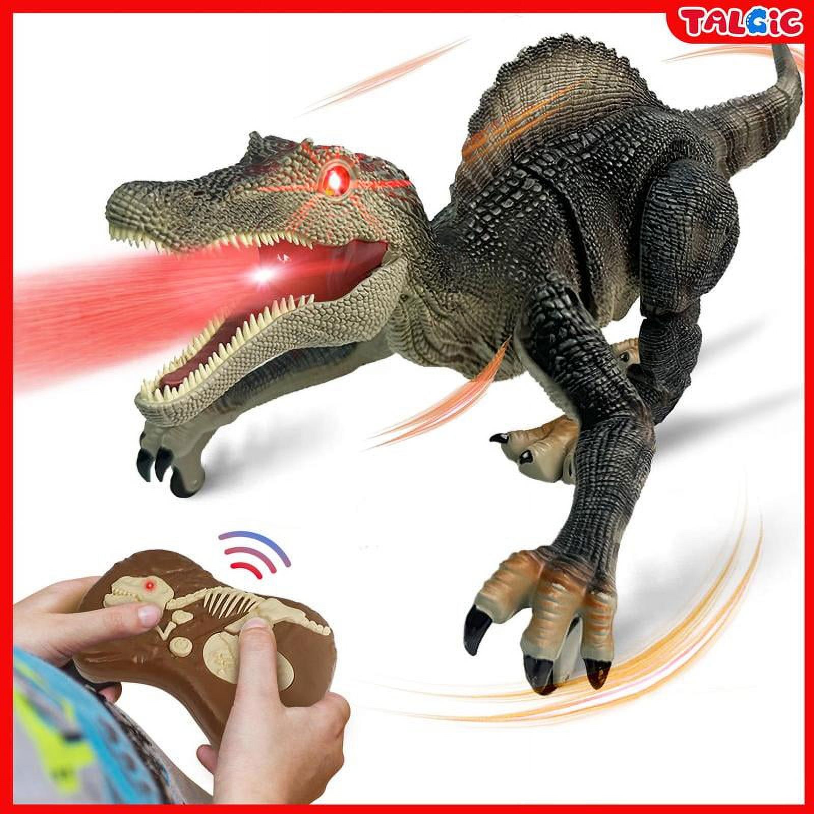 RC T-rex Animal Toy, Spinosaurus and T-rex, swift movement & water ...