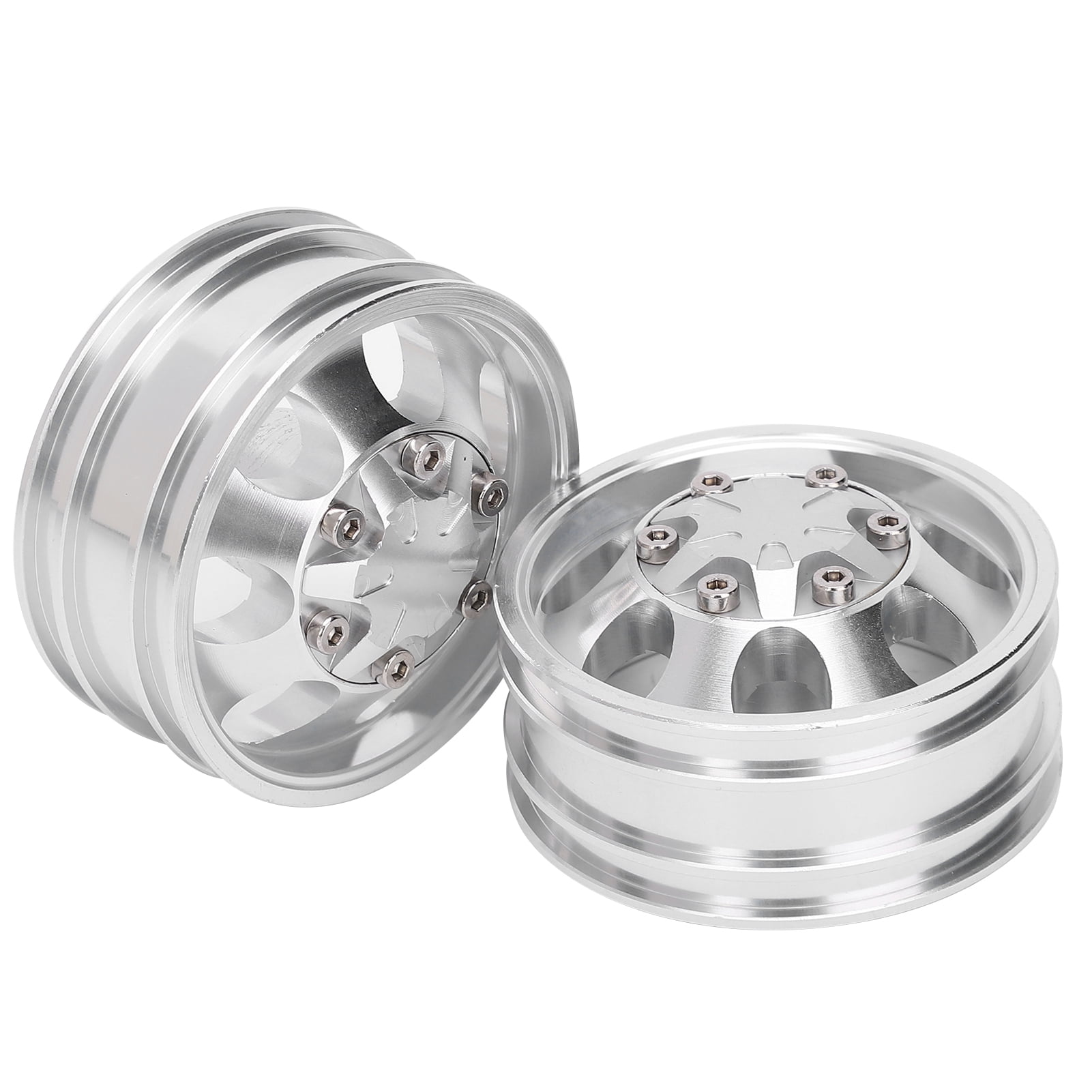RC Trailer Front Rear Wheels Rims Hubs with 7 Spokes for 1/14 Tractor ...