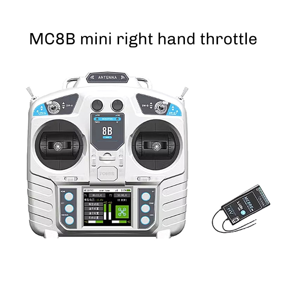 RC Transmitter with MC8RE-V2 Receiver Radio System for RC Aircraft ...
