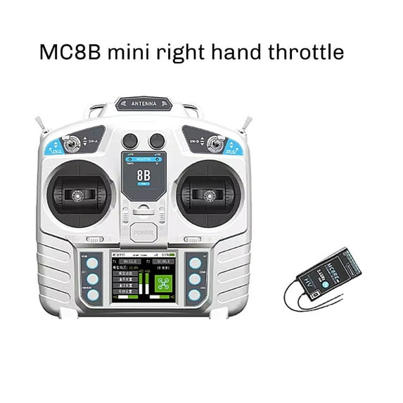 RC Transmitter with MC8RE-V2 Receiver Radio System for RC Aircraft ...