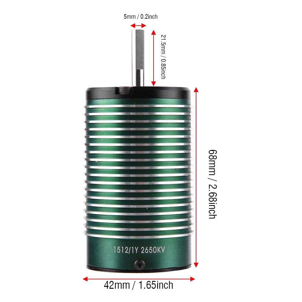 RC Truck Motor, 2650KV 1512 Model Brushless RC Model Accessory Pratical ...