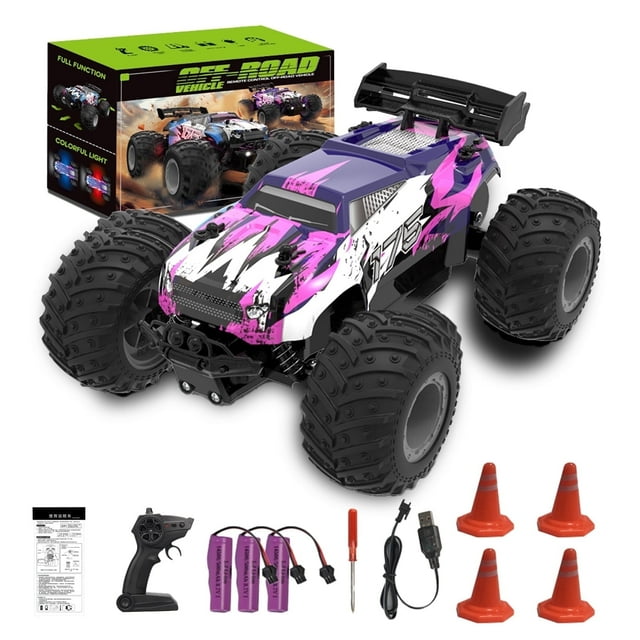 RC Truck Remote Control Car All Terrain with 3pcs Rechargeable Battery off Road Racing RC ...