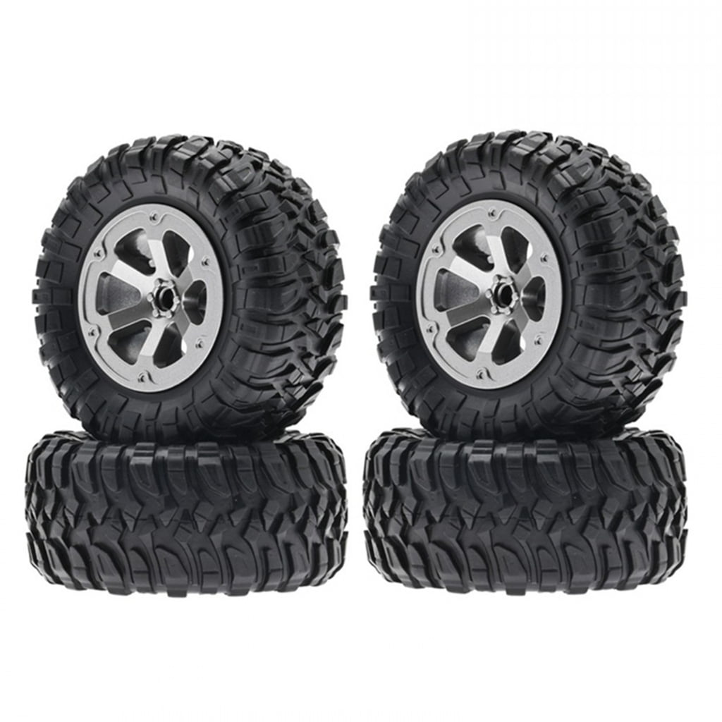 RC Wheel Rims Rubber Tyre Thread Pattern Wheel Set for WPL C14 C24 MN ...