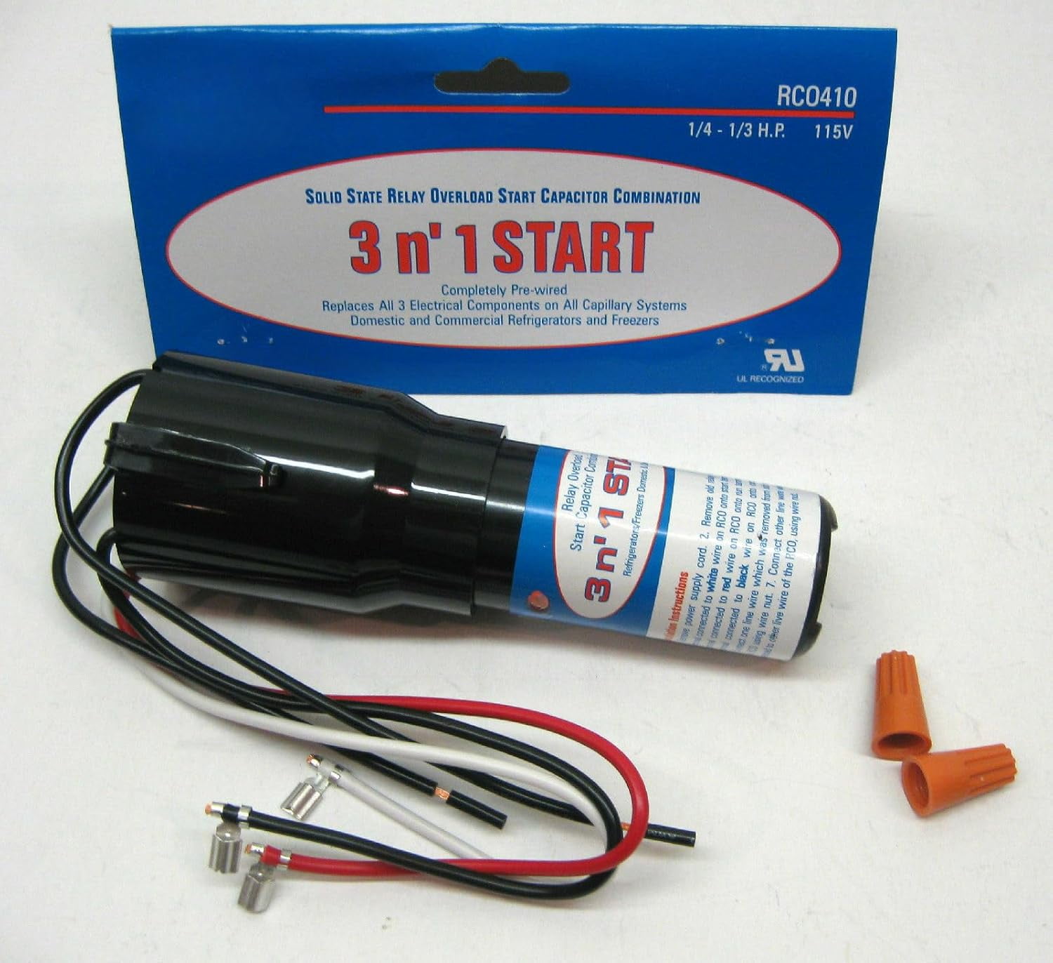 RC0410 for SUPCO Refrigerator Relay Overload Start Run Capacitor 1/4 1/ ...