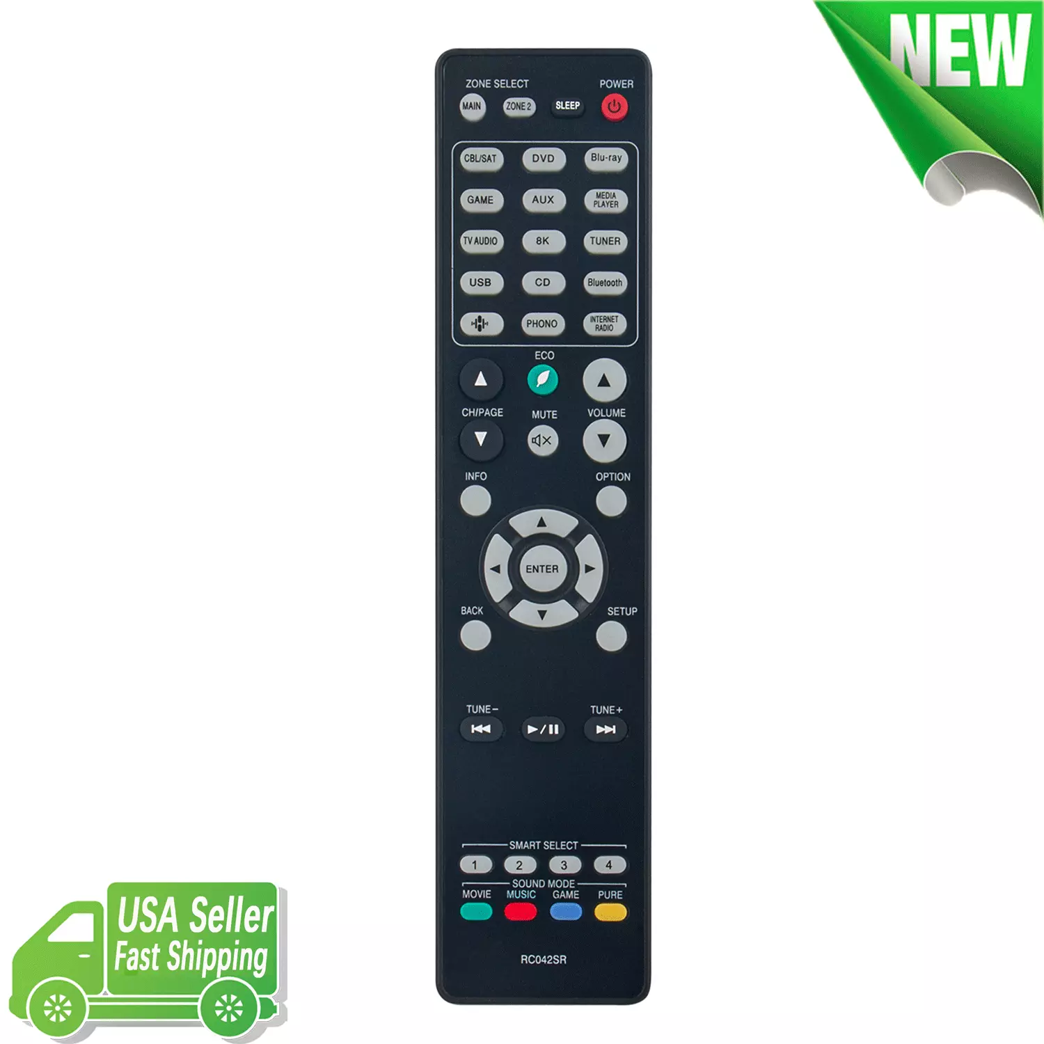 RC042SR Replaced Remote Control for Marantz Network CD Player AV Receiver NR1711 - Walmart.com