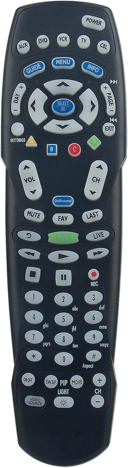 RC122 RC1226006-04B Replaced Remote fit for Spectrum TV Time Warner ...