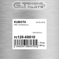 RC128-68810 PIPE,HYDRAULIC fits KUBOTA (New OEM) - Walmart.com