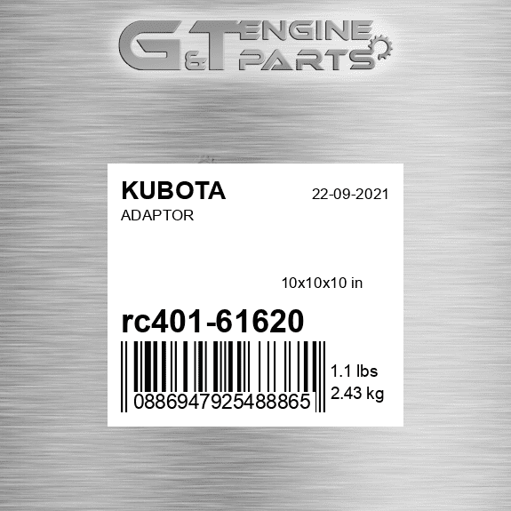 RC401-61620 ADAPTOR fits KUBOTA (New OEM) - Walmart.com