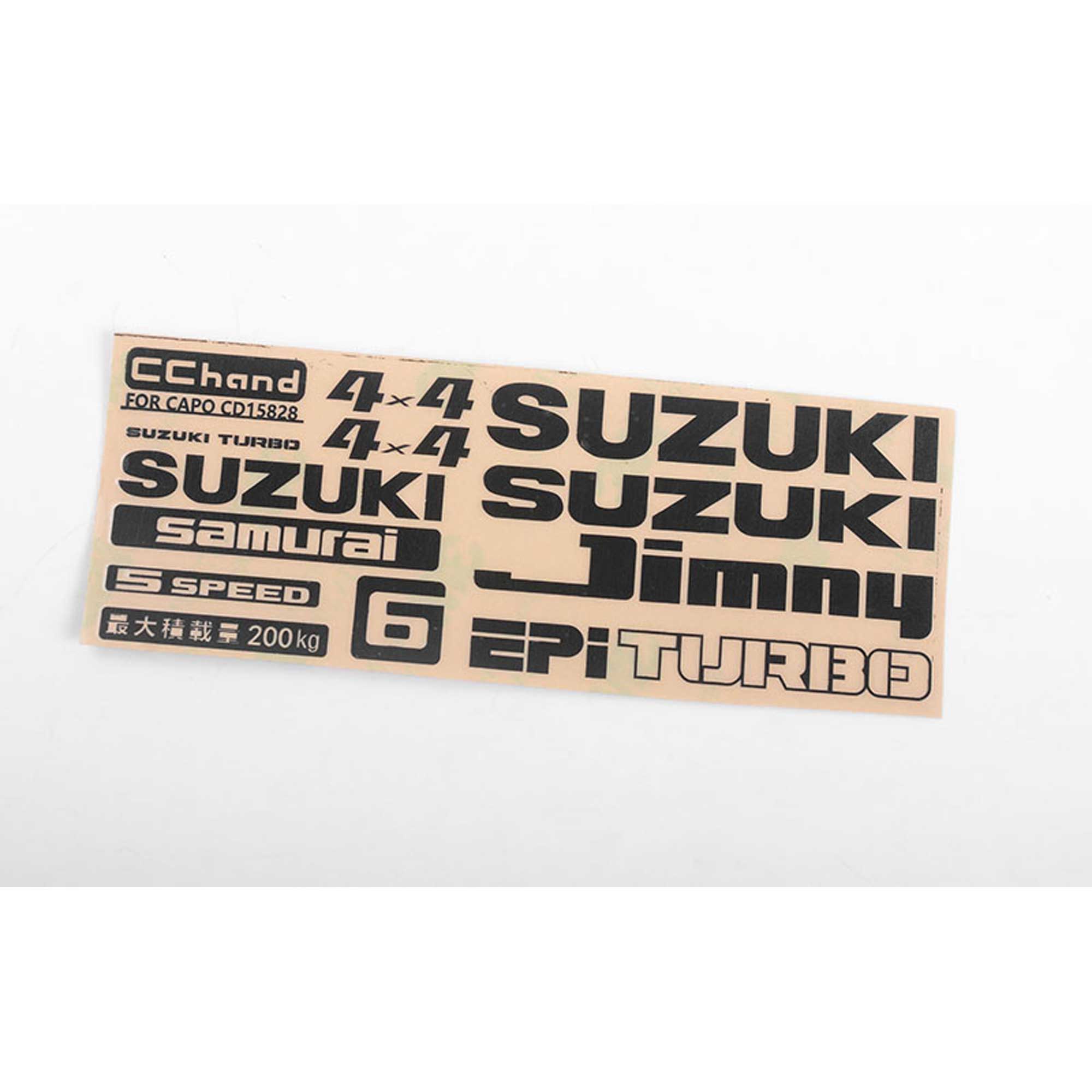 RC4WD Logo Decal Sheet -Samurai 1/6 Crawler Black RC4VVVC0842 Electric ...