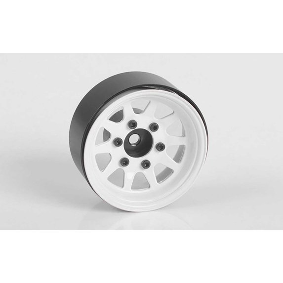 RC4WD OEM 6-Lug Stamped Steel 1.55 Beadlock Wheels-Wht RC4ZW0309 RC ...
