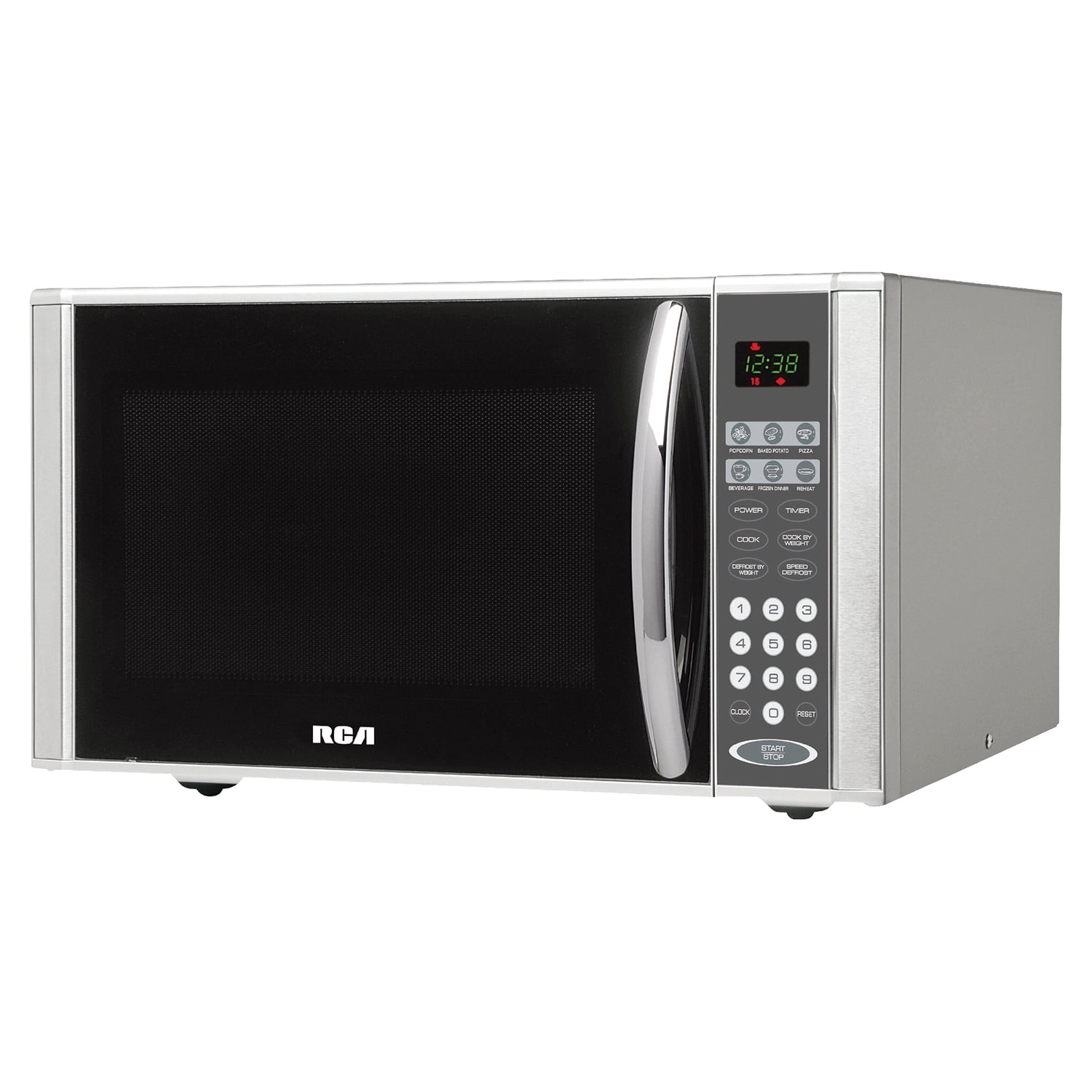 RCA 1.1 CU FT Stainless Steel Design Microwave with Medium Countertop ...