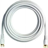 RCA 12' RG-6 Digital Coaxial Cable with Gold Plated F Connectors White ...