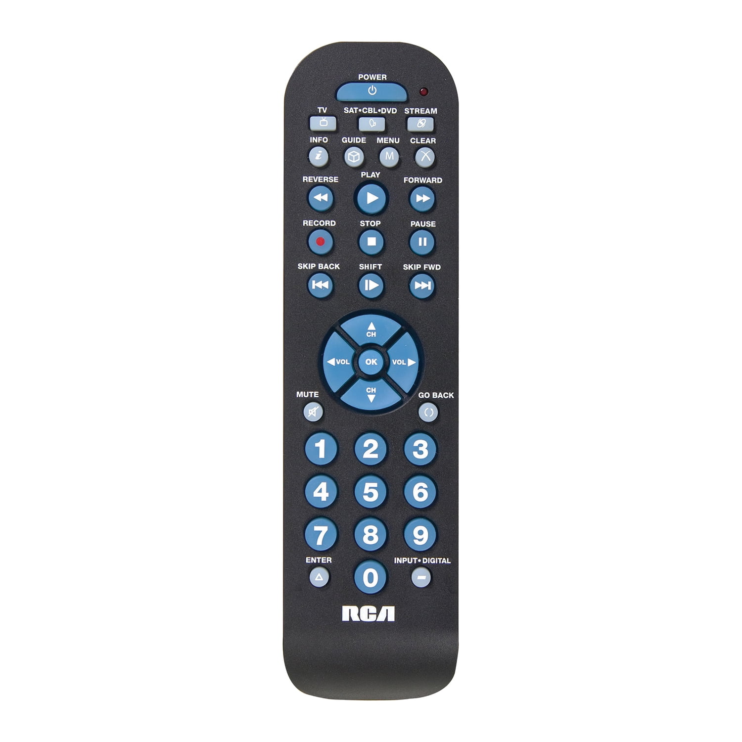 RCA 3 Device Universal Remote - For TV, Satellite TV, DVD Player, VCR ...