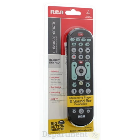 RCA 6-Device Universal Remote Control, Green Backlit, TV, Satellite ...