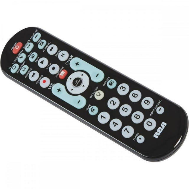 RCA 4-Device Universal Black Big Button Remote Control RCRBB04GBE ... RCA 4-Device Universal Black Big Button Remote Control RCRBB04GBE ...