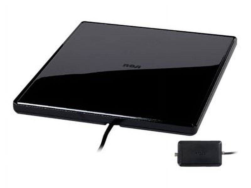 RCA Indoor TV Antenna, High Gloss Black, Amplified, Supports 1080 ...