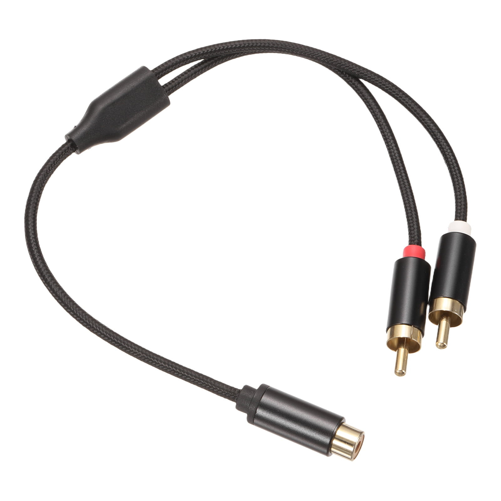 RCA Cable 0.6ft, RCA Female to 2 RCA Subwoofer Cable Stereo Audio Cord ...