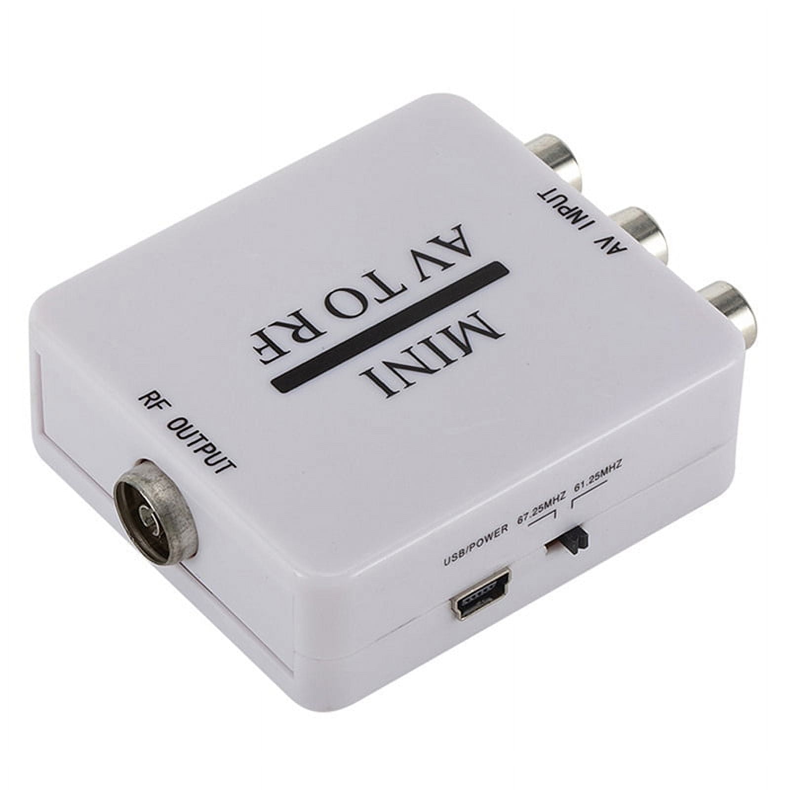 RCA/Composite A/V To RF/Coax/Coaxial Converter RF Modulator AV 2 COAX ...