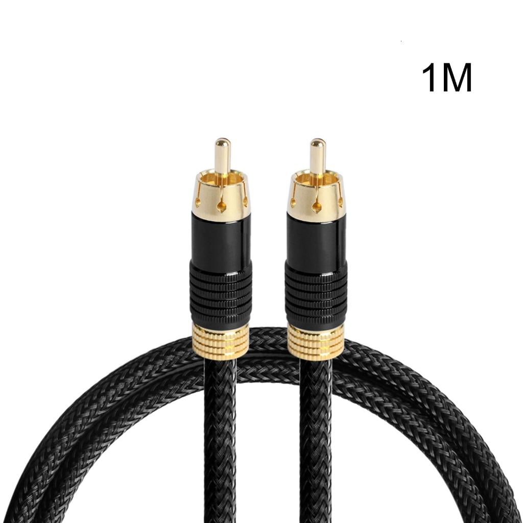 RCA Digital Audio Coaxial Cable 24K Gold Plated Connectors S/PDIF RCA ...