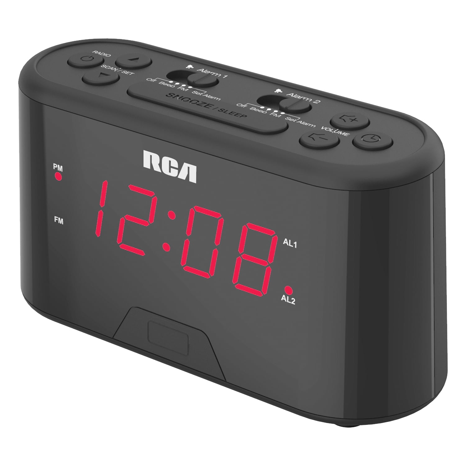 RCA Digital Radio Alarm Clock with Large Numbers, RC551, RC551 ...