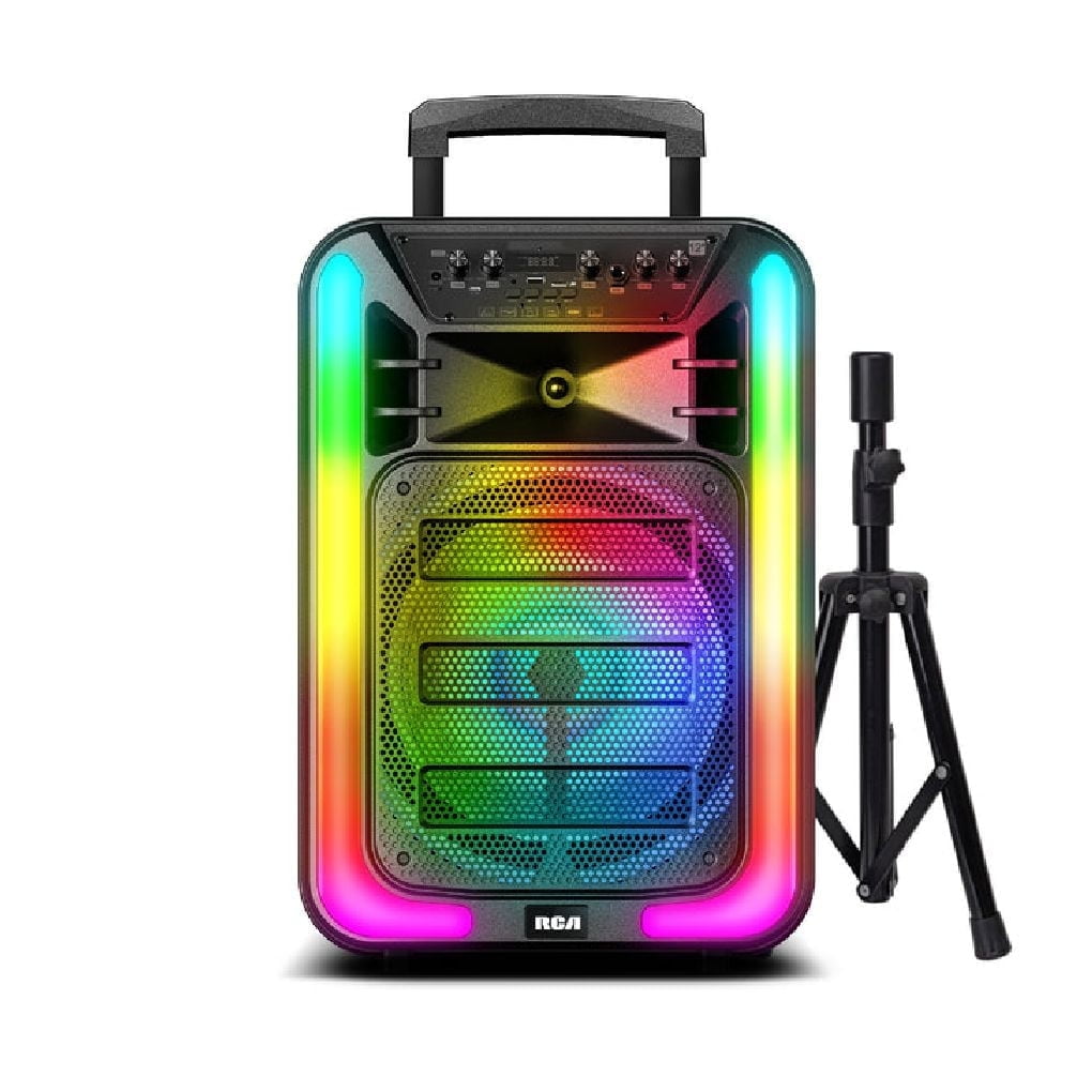 RCA Disco 12" Flame Effect Bluetooth Speaker with LED Light, Black ...