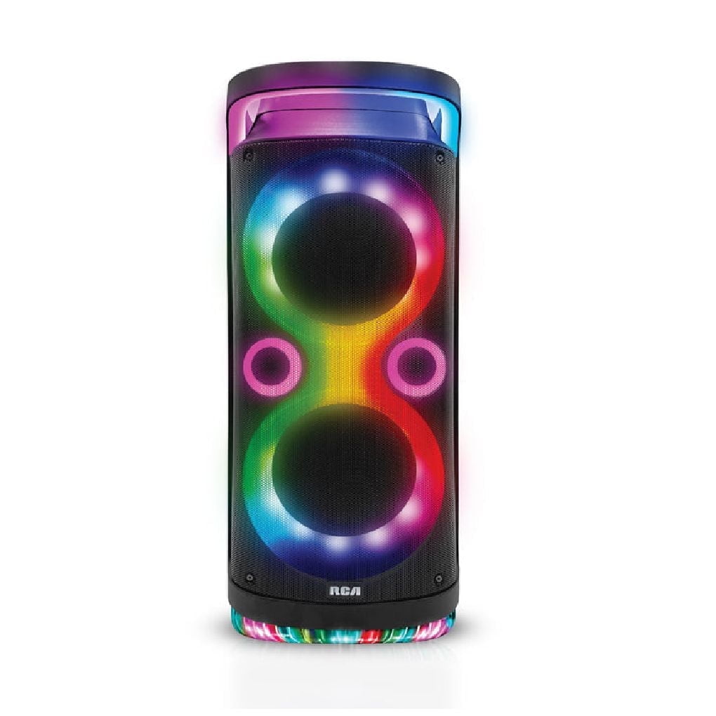 RCA Disco 2108 Flame Effect Bluetooth Speaker, Dual 8" Woofer, Black ...