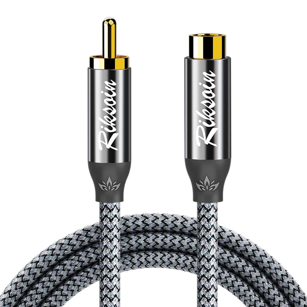 RCA Extension Cable,4ft Resistant Nylon cable for brilliant sound ...