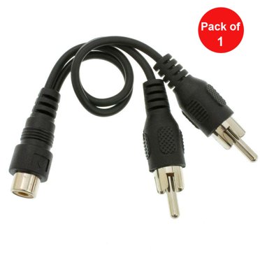 US 2-4 Pack RCA Y Adapter Splitter 1 Female to 2 Male Audio Speaker ...
