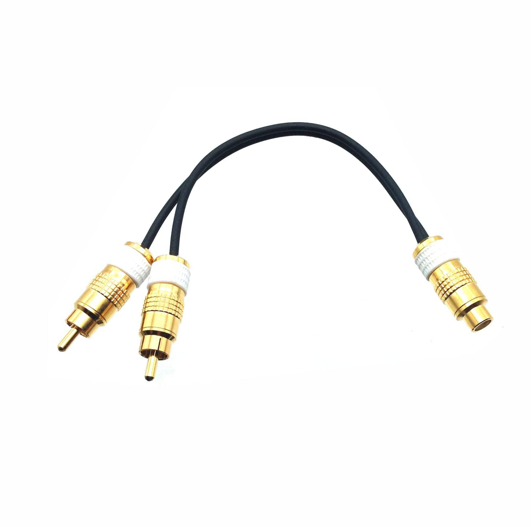 RCA Female to Dual RCA Male Y Cable with Metal Ends - Walmart.com