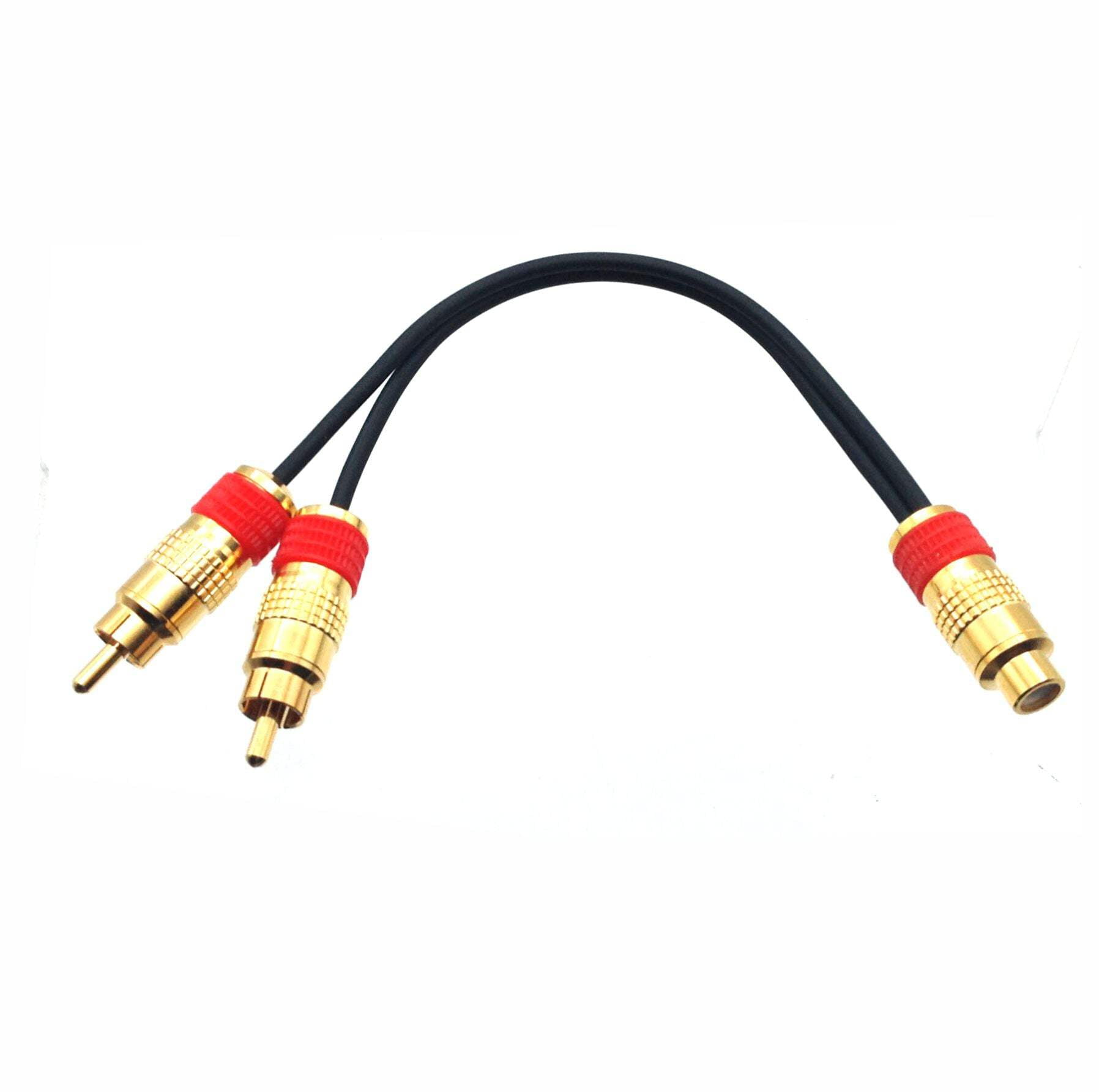 RCA Female to Dual RCA Male Y Cable with Metal Ends - Walmart Business ...