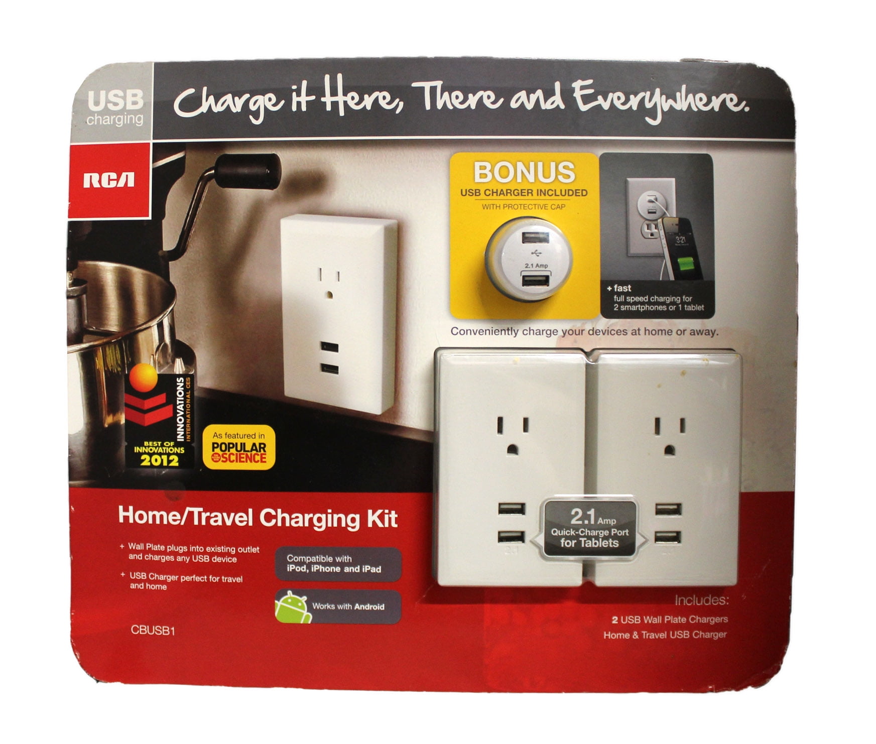 RCA Home/Travel Charging Kit - Walmart.com