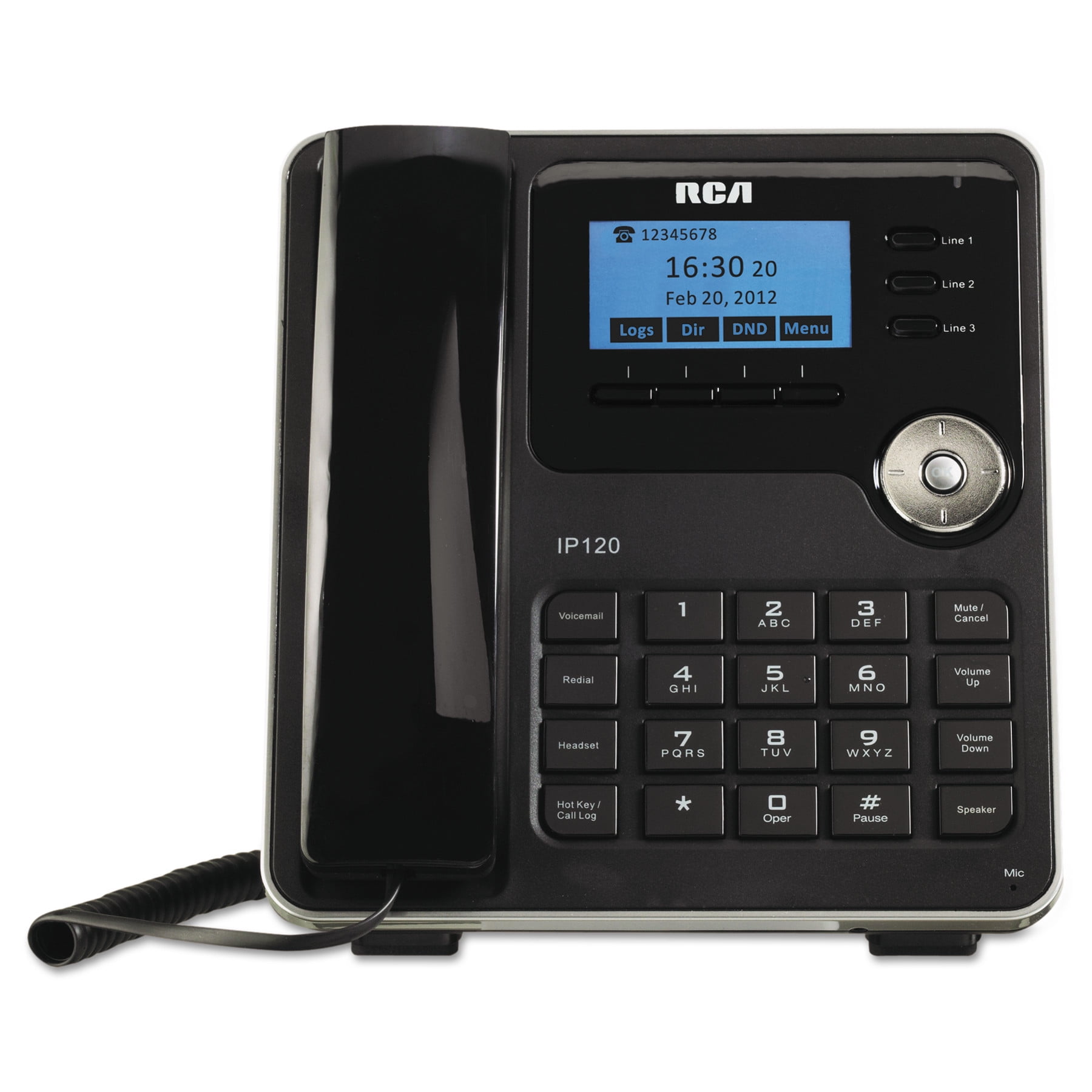 RCA IP120S ViSYS Business Class VoIP Corded Three-Line Phone System and ...