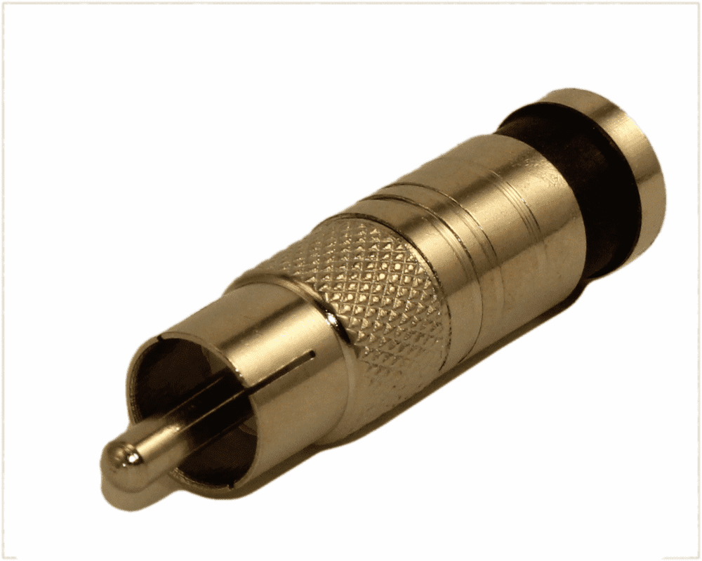 RCA Male Compression Connector for RG6 QUAD SHIELD Coax Cable, Each ...