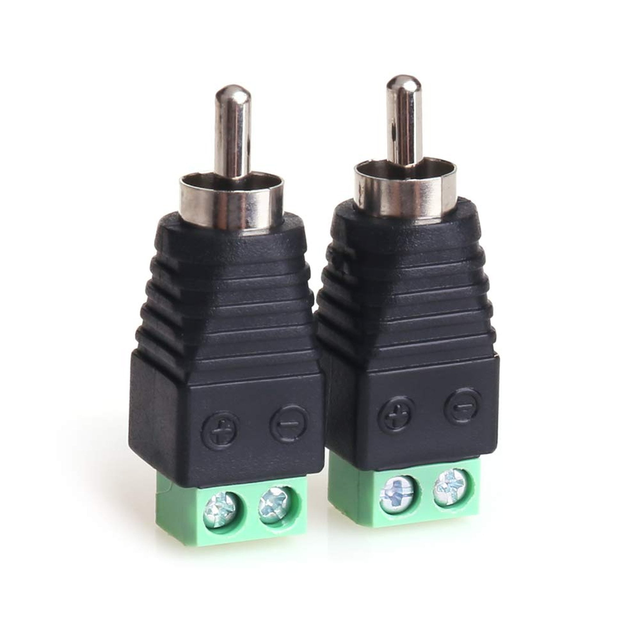 RCA Male Plug to AV Screw Terminal Audio Adapter for Easy Connections ...