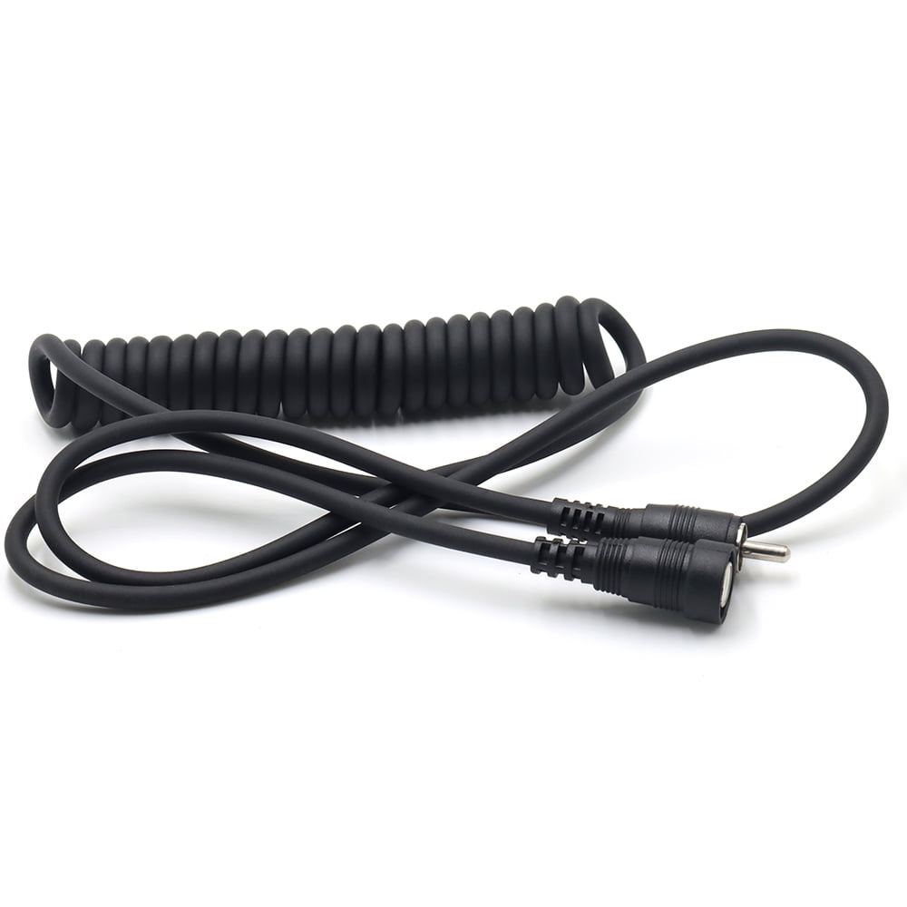 RCA Male to Female Coiled Spring Audio Cable Black - Walmart.com